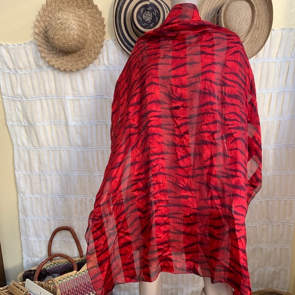 Vintage | Accessories | Vintage Animal Print Large Silk Scarf | Poshmark